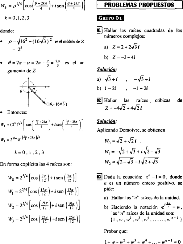 NÚMEROS COMPLEJOS EJERCICIOS Y PROBLEMAS RESUELTOS DE MATEMATICAS DE ...