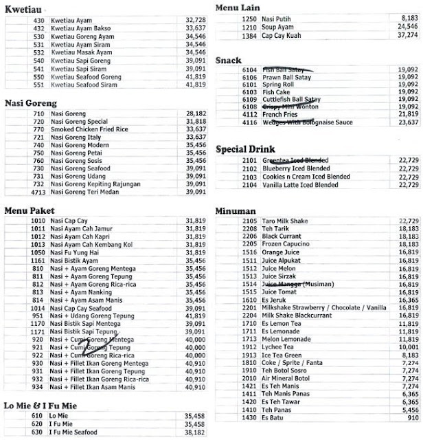 Harga Menu Solaria Kelapa Gading Restoran Barat