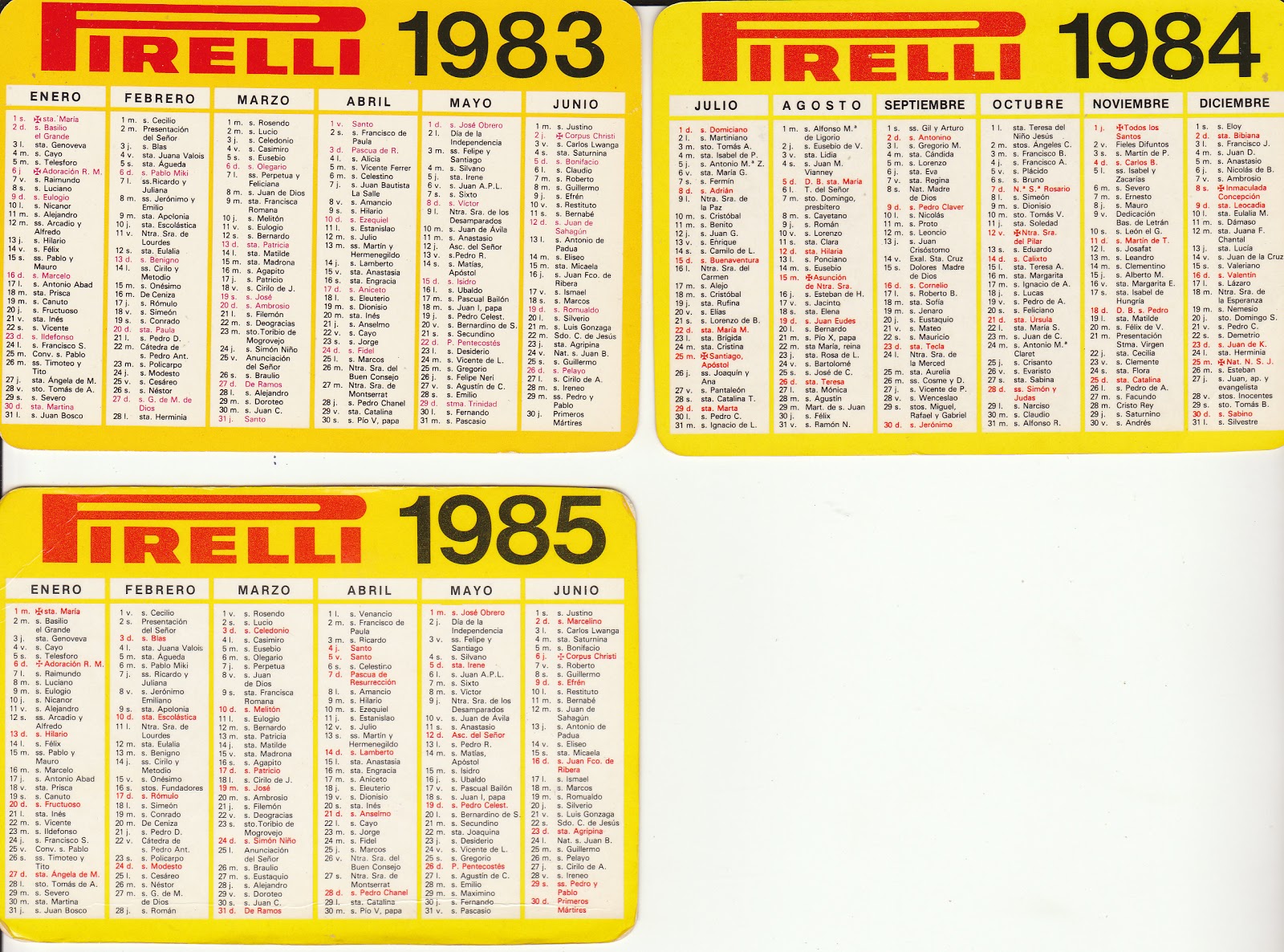 Colecciono calendarios: CALENDARIOS PIRELLI (1959-1985)