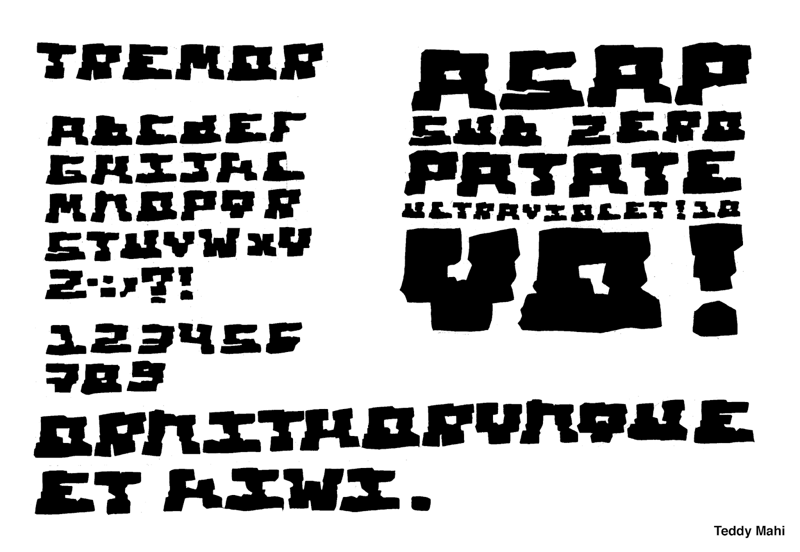 la salle 100: Typo-Module - Premières recherches