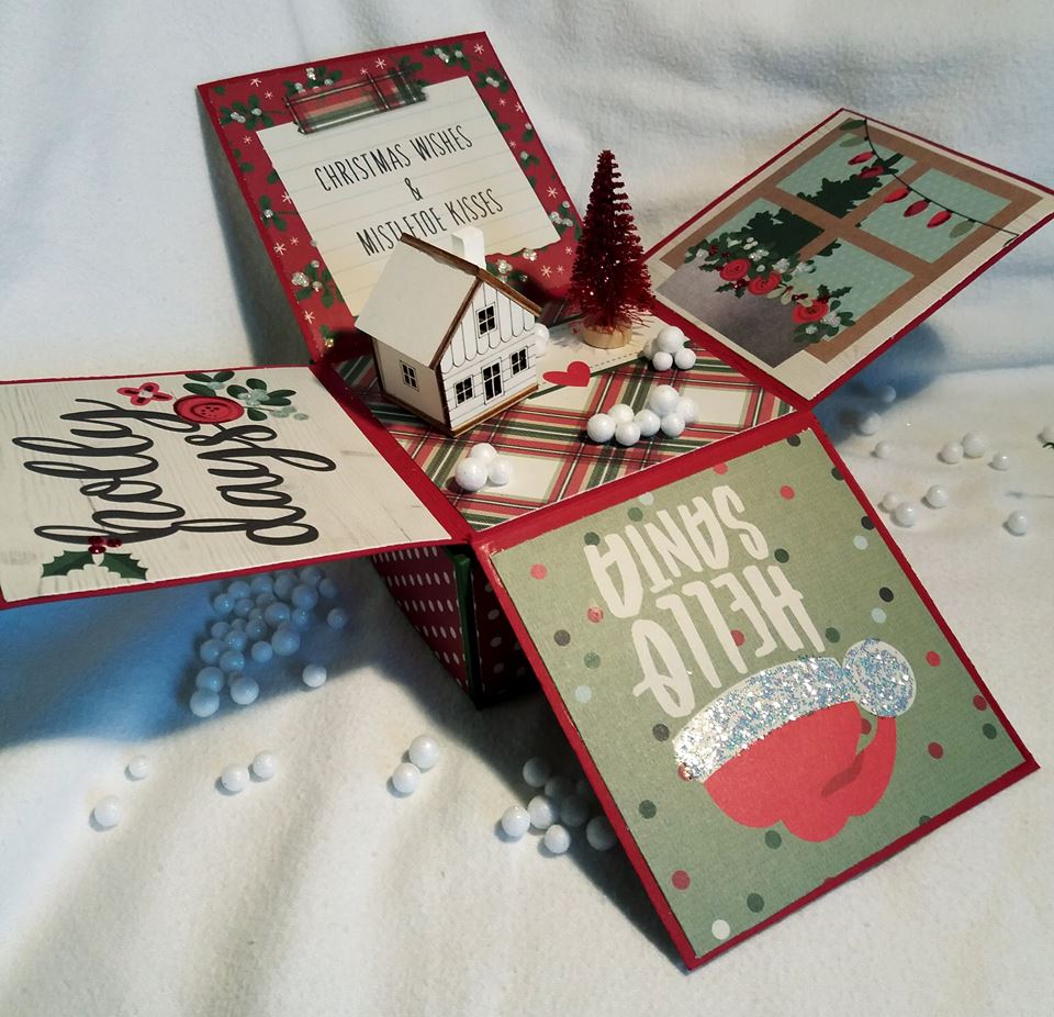 Scrap, Paper, Scissors: Christmas Cottage Explosion Box..... Simple ...