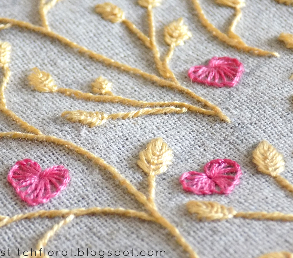 Buttonhole stitch Lesson 3: Filling the shapes - Stitch Floral