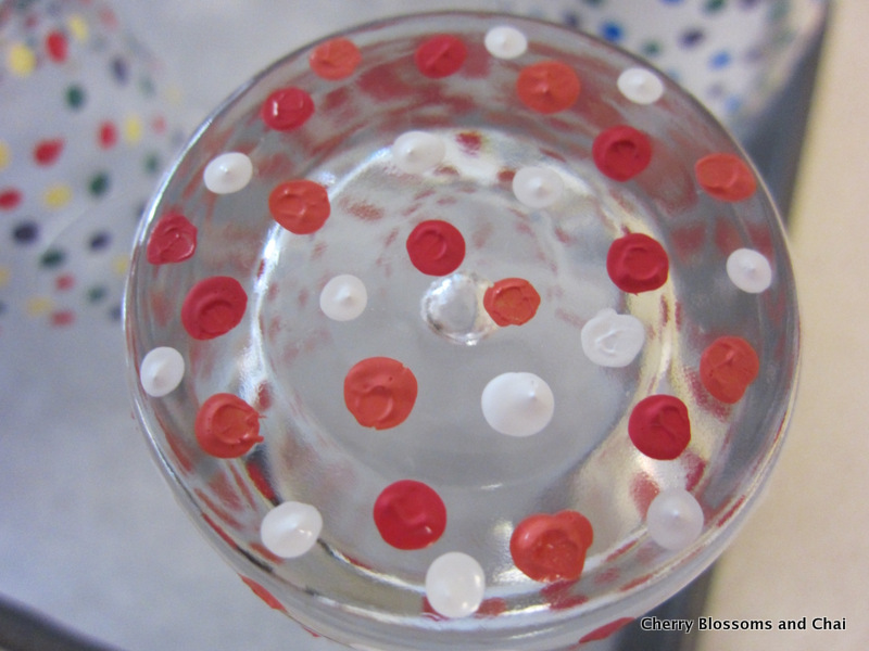 Cherry Blossoms and Chai: DIY Anthropologie Inspired Hand Dotted Glassware