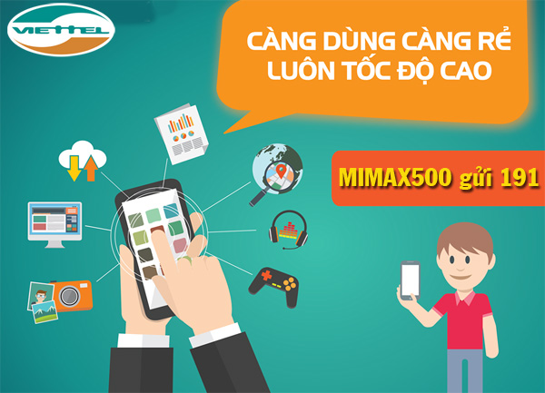 Hướng dẫn đăng kí gói cước 3G Mimax500 Viettel ~ Thẻ cào giá sỉ