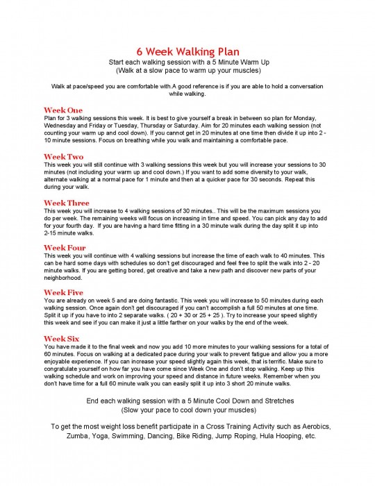 Walking Weight Loss Plan