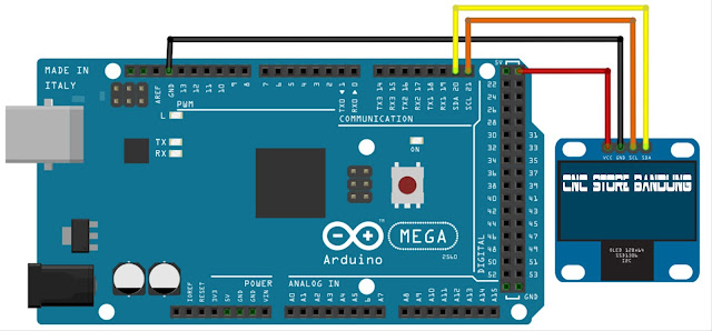 CNC STORE BANDUNG: TUTORIAL OLED 0.96" 128x64 I2C WITH ARDUINO UNO NANO ...