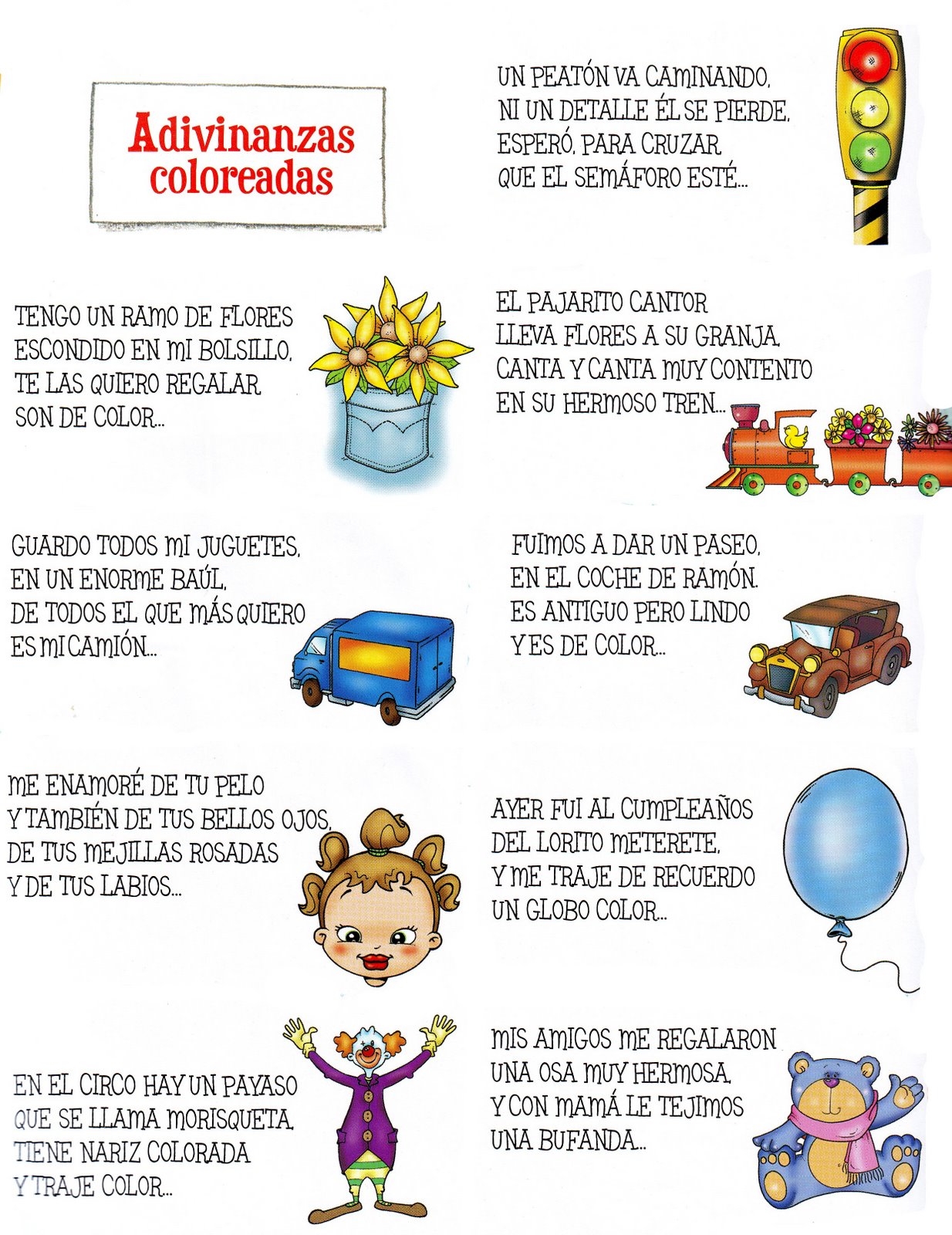 ADIVINANZAS PARA NIÑOS CON DIBUJOS - Imagui