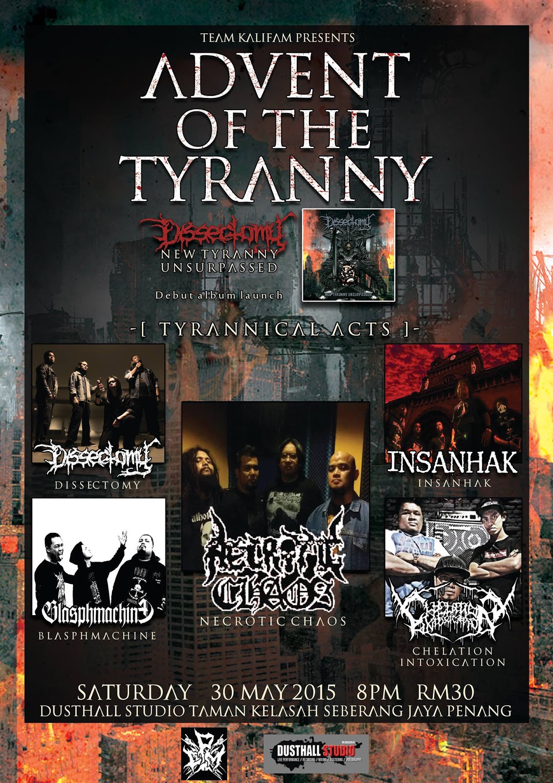 KRENMAUT: Poster: Advent of Tyranny featuring NECROTIC CHAOS