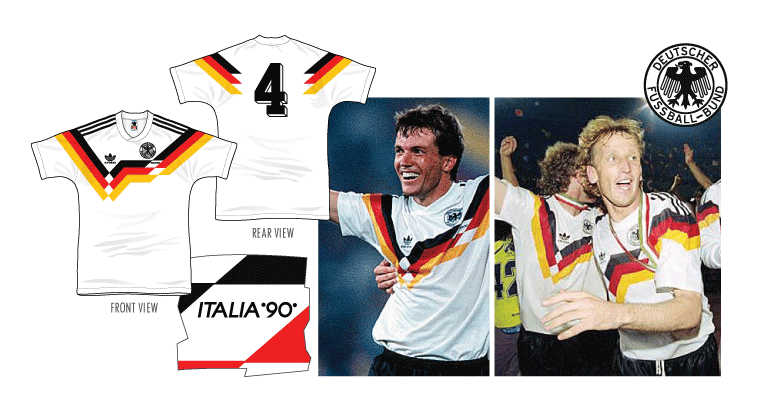 Football teams shirt and kits fan: Germany World Cup 1990 Home Shirt