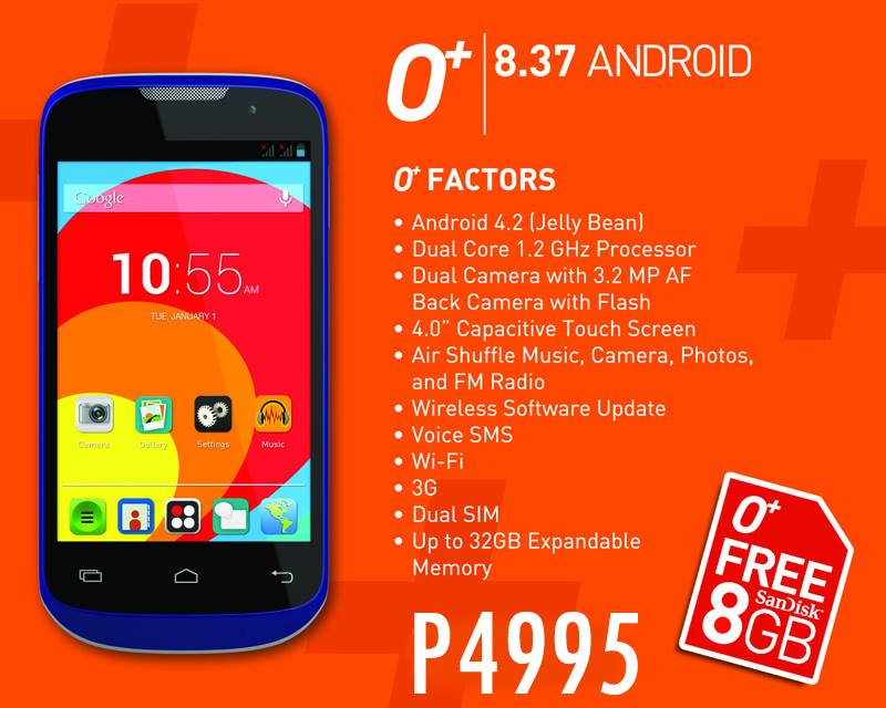 O Plus announced the specs and price of O+ 8.37 with free 8GB memory ...