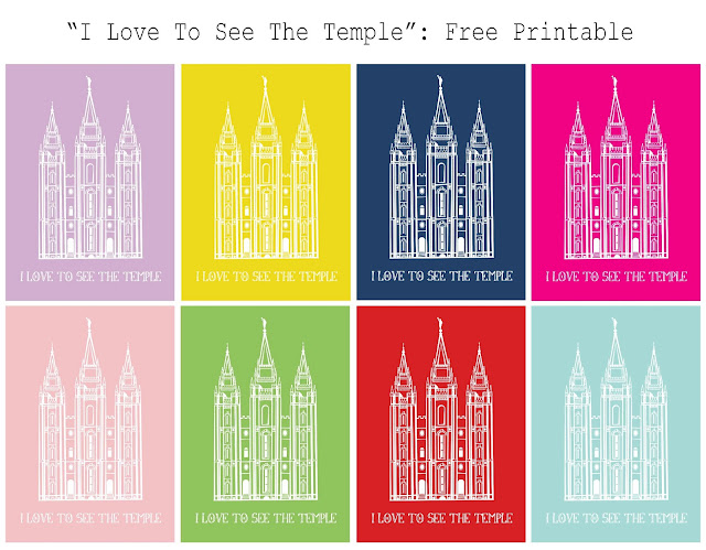 The Caldwells: Free Printable: I Love To See The Temple