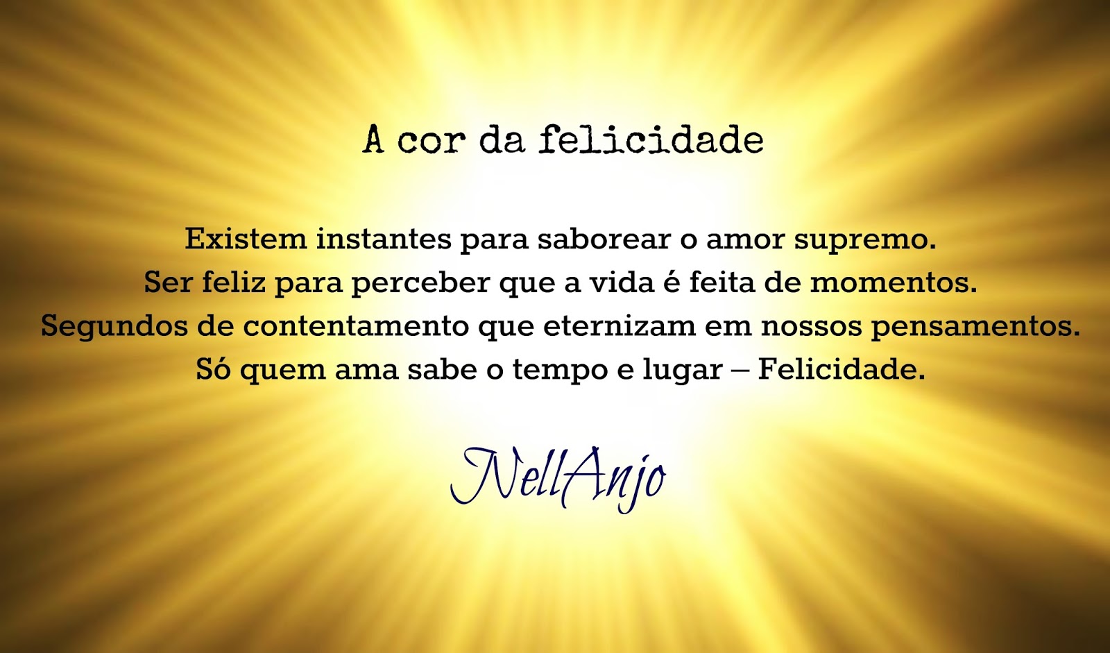 A cor da felicidade - NELLANJO
