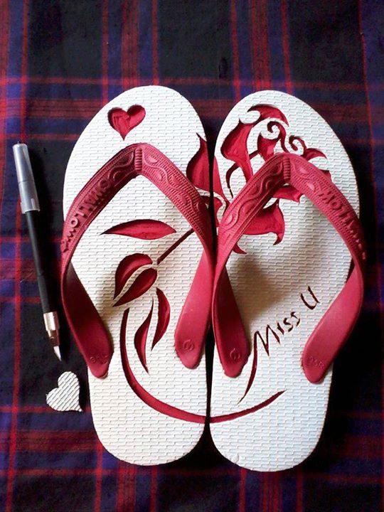 Motif Ukiran yang Sudah Jadi | Seni Sandal Jepit Ukir