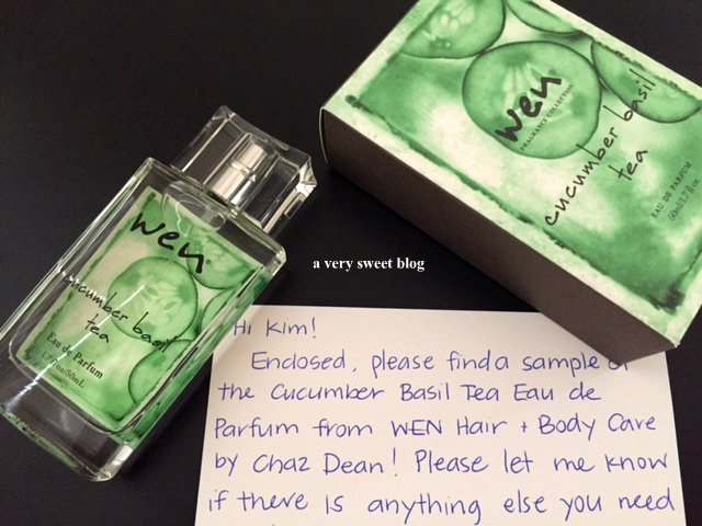 WEN by Chaz Dean Cucumber Basil Tea Eau De Parfum | A Very Sweet Blog