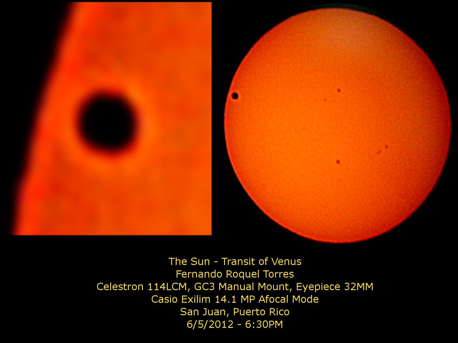 Astrofotografia y Ciencia: El Transito de Venus 2012