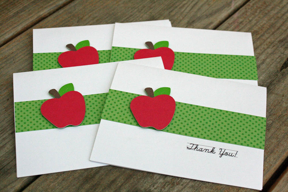 KT Designs: Teacher Apple Thank You Cards