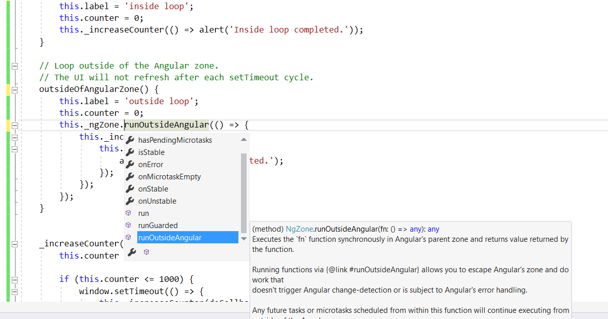 What are Zones? What is Change Detection? What is NgZone run outside