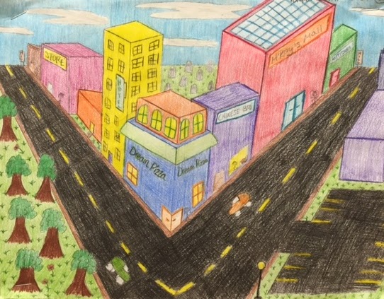 Mrs. Nhu's Oakdale Art Class: 2-Point Perspective Cityscapes