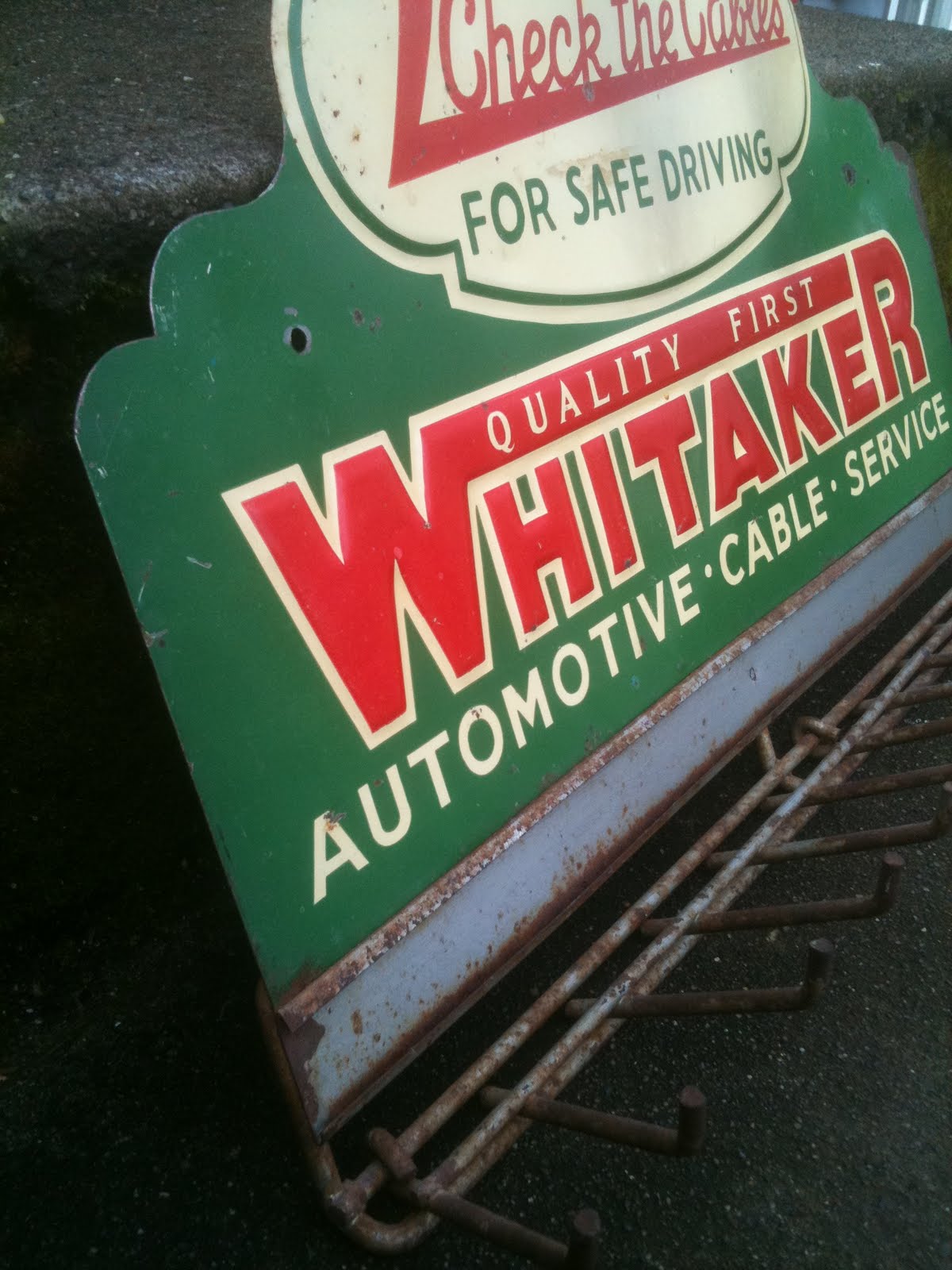 SEATTLE JUNK LOVE: SOLD- old lithographed automotive parts sign with ...
