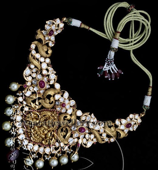 Luxurious Pachhi Fusion Necklace - Jewellery Designs