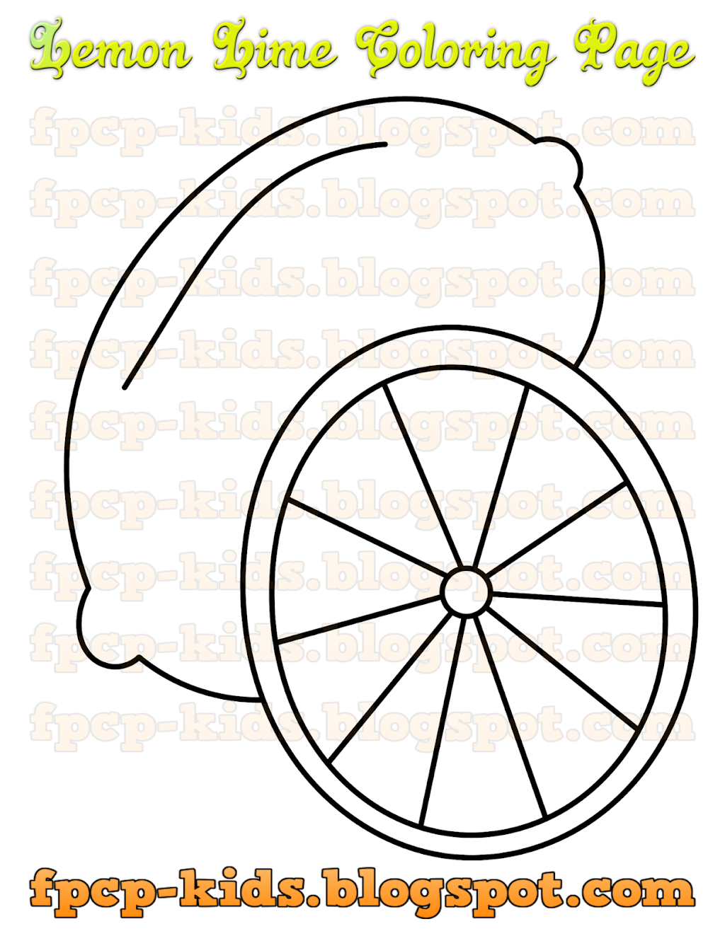 Lemon Lime Coloring Page - Free Printable Coloring Pages