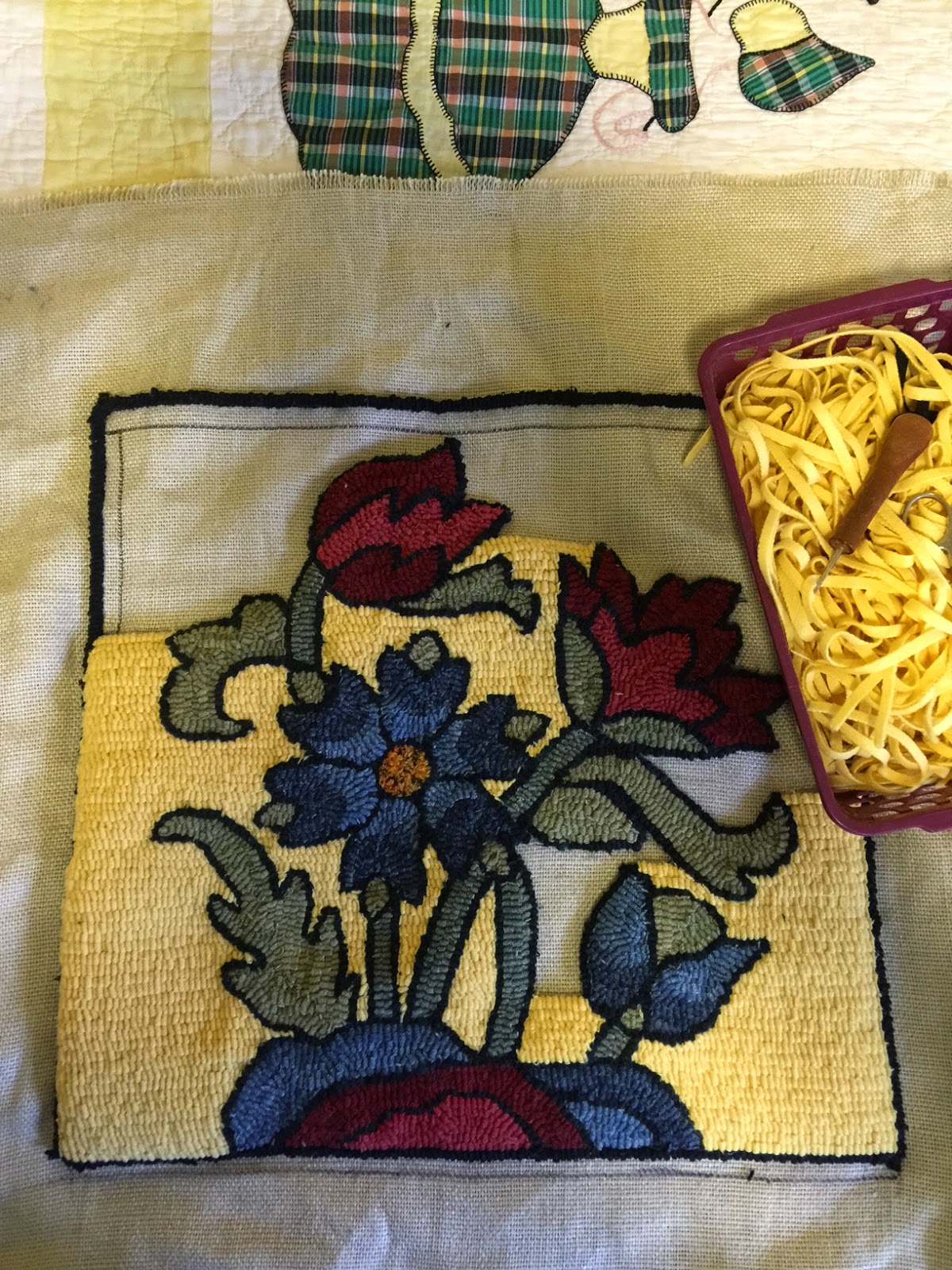 Rug Hooking Rules: Bluenose 3023 - Hooking for a Footstool - done