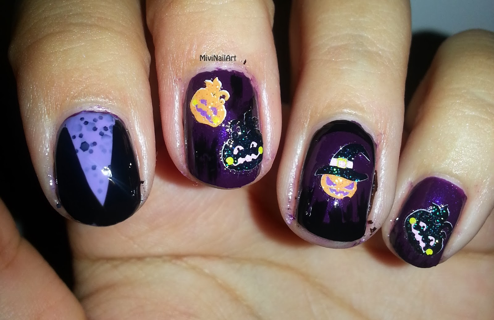 Manicura Morado - Halloween