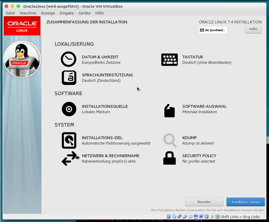 Run like Hell: Running Oracle Linux inside VirtualBox: Installation