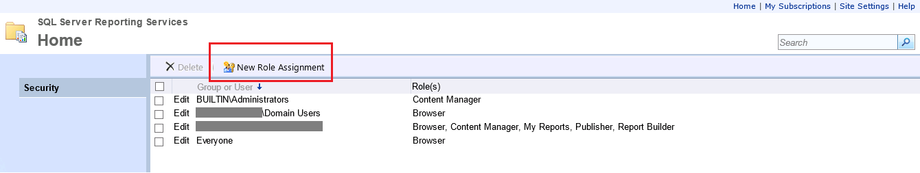 How To Grant User In SQL SSRS For Uploading RDL