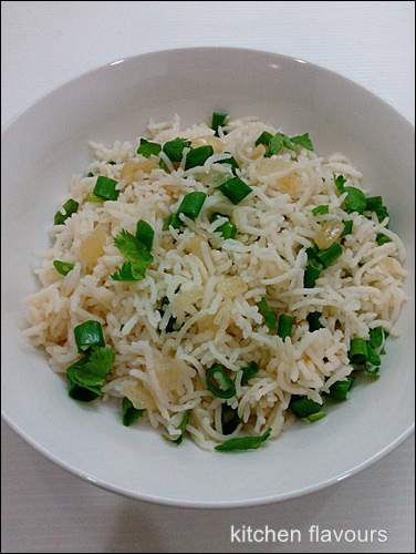 kitchen flavours: Scallion Basmati Rice