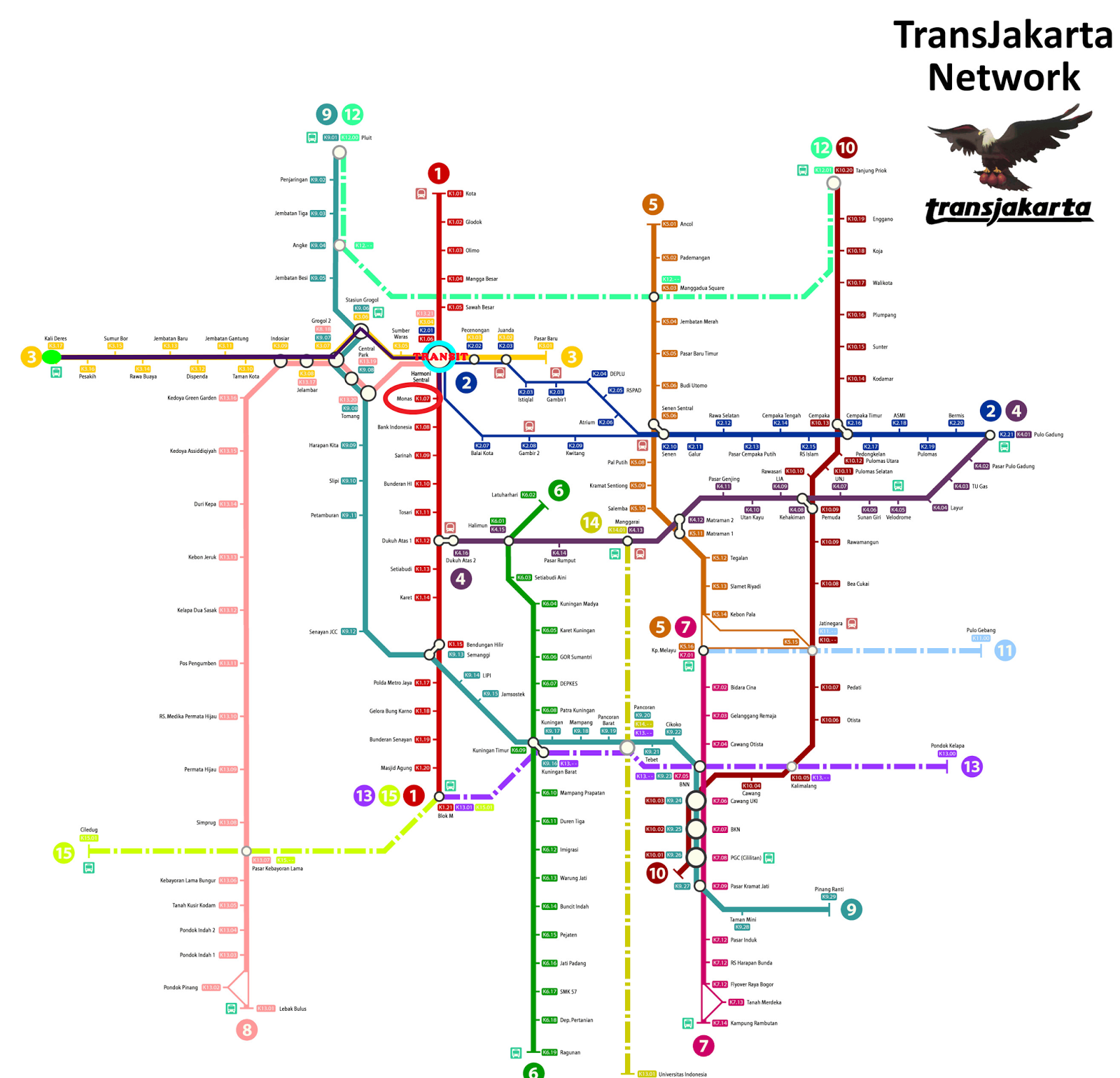 Rute Transjakarta Dari Halte Kalideres ke Ancol, Ragunan, Monas, Pasar ...