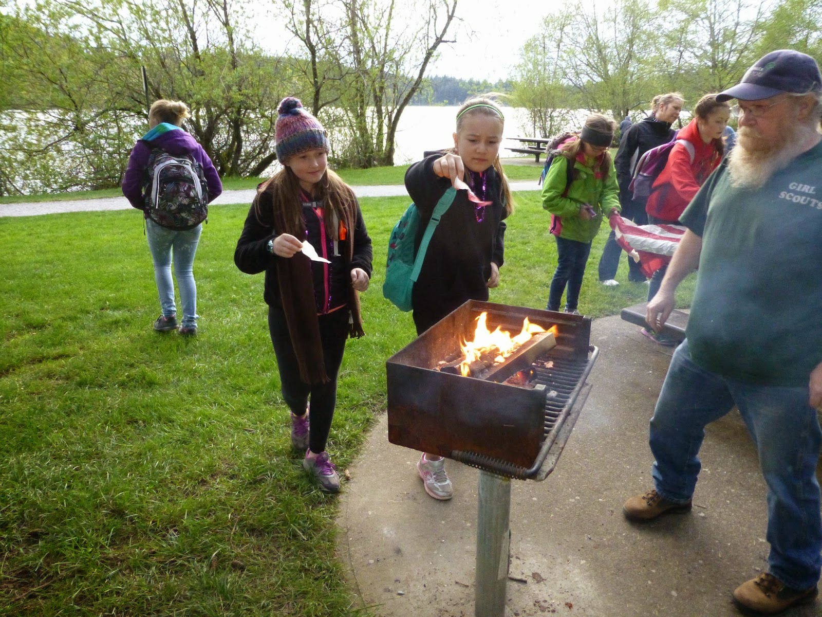 Avery and Annalise: Girl Scout Night Hike