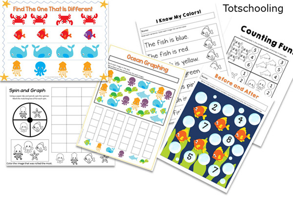 Under the Sea Preschool Pack | Totschooling - Toddler, Preschool ...