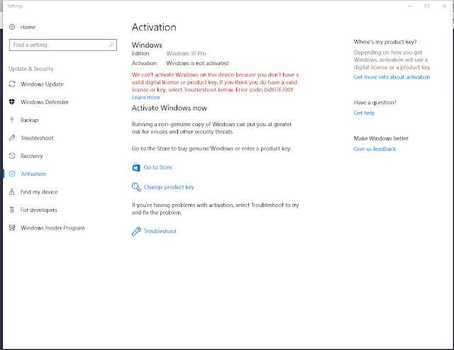 How to activate windows 10 without product key