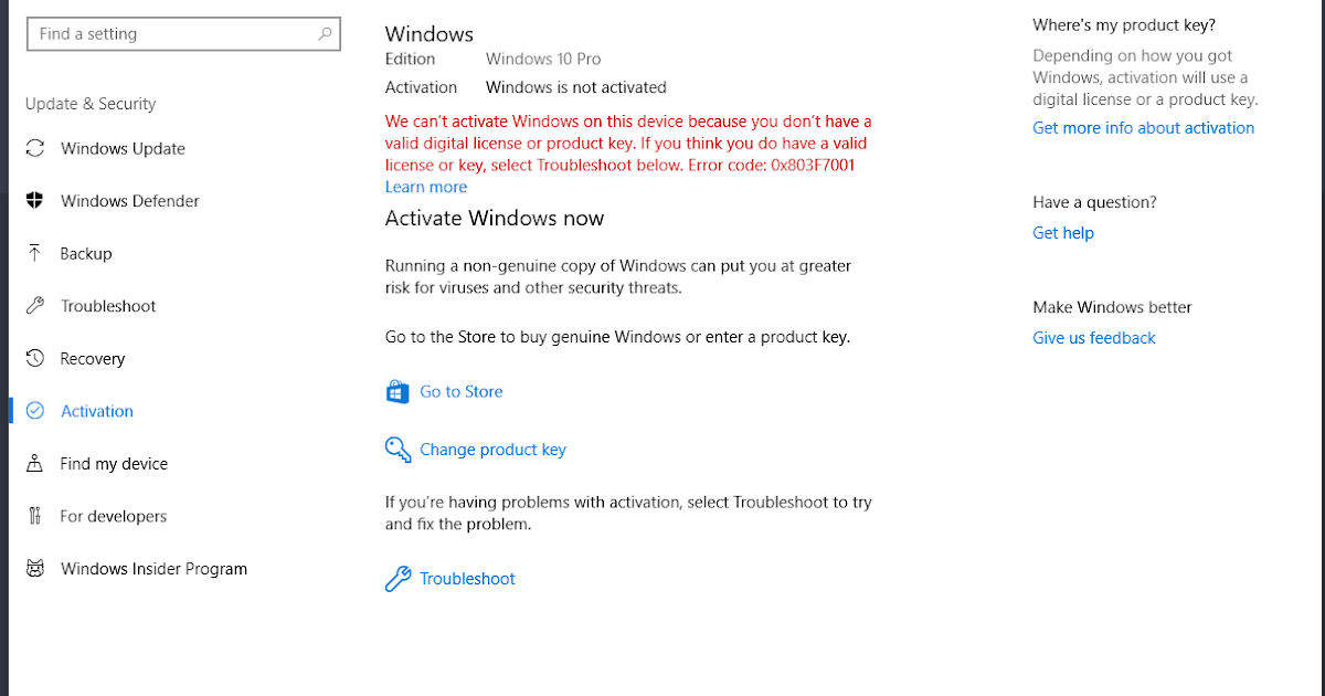 How to activate windows 10 without product key