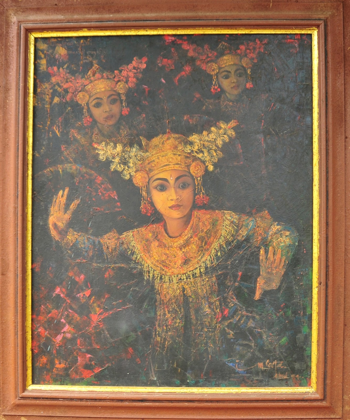 3 BALI DANCERS - I Made Suta | Paintings Indonesia - Gallery