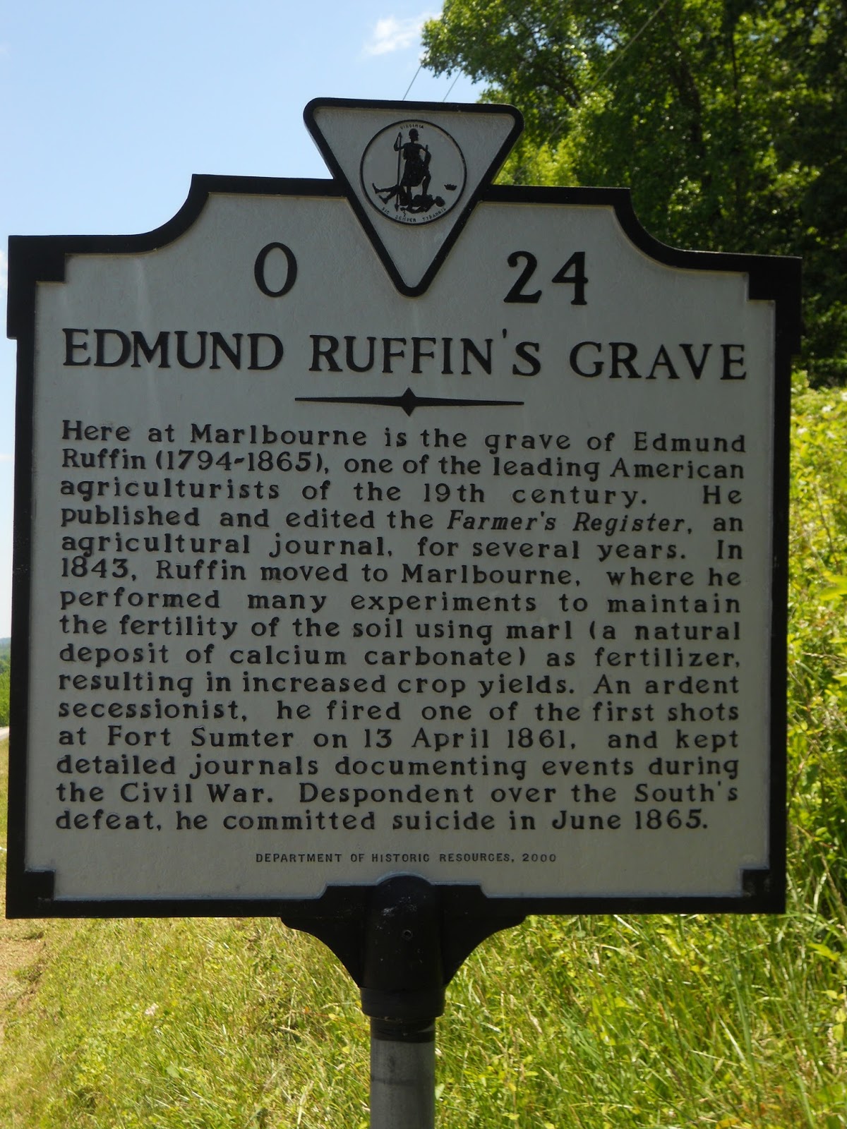 Random Thoughts on History: Edmund Ruffin's Marlbourne