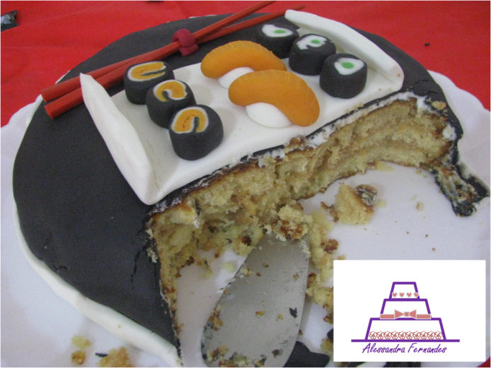 Alessandra Fernandes: Bolo temático sushi