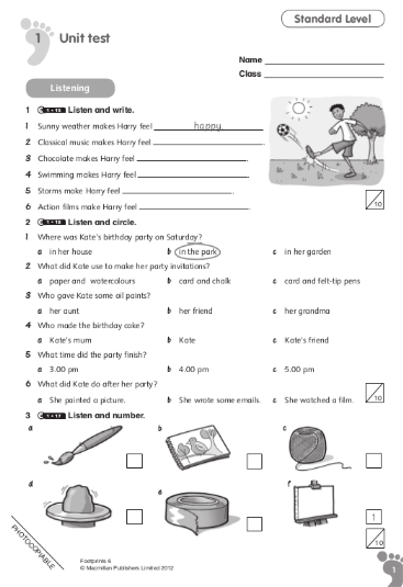 English @ school: Listening from Unit 1