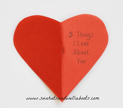 Sun Hats & Wellie Boots: "5 Things I Love About You" Heart Book
