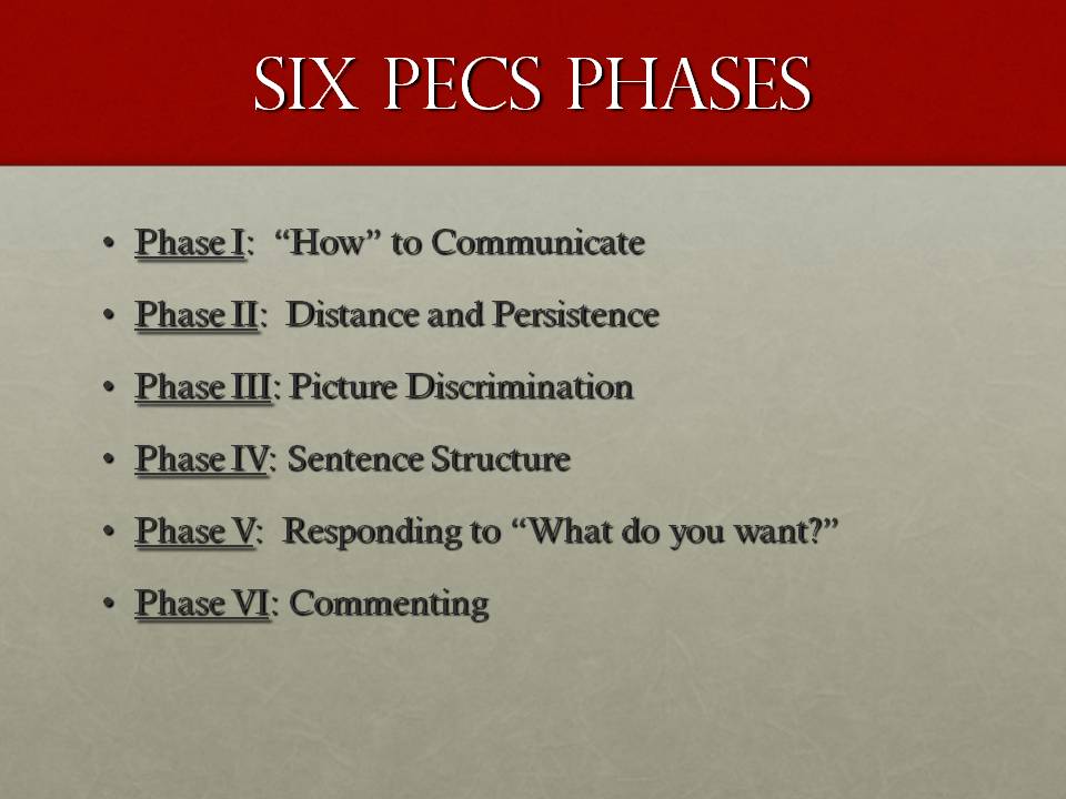 Teacher of Exceptional Students: Importance of the Phases of PECS: Phase I