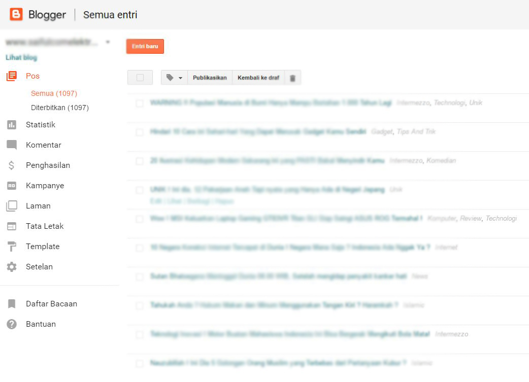 Inilah Tampilan Dashboard Blogger Terbaru 2016, Lebih Simple, Keren dan ...