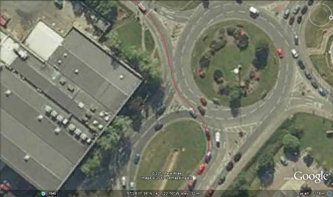 Martin's driving: You are currently approaching Inshes Roundabout. Don ...