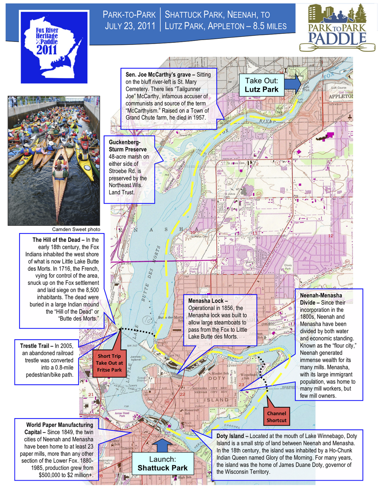 Up on the Sandhill: Park-to-Park map