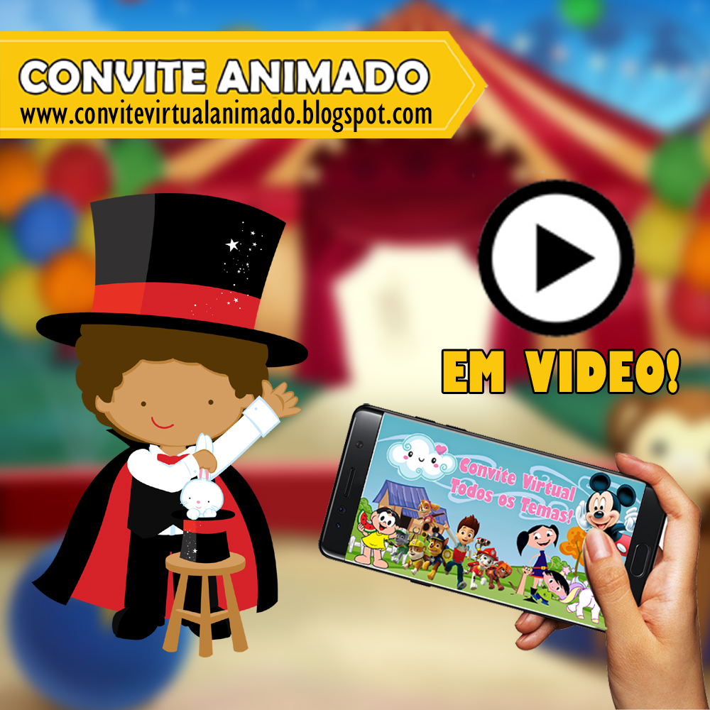 Faça Lindos Convites Virtuais Animados ~ Sua Festa Digital