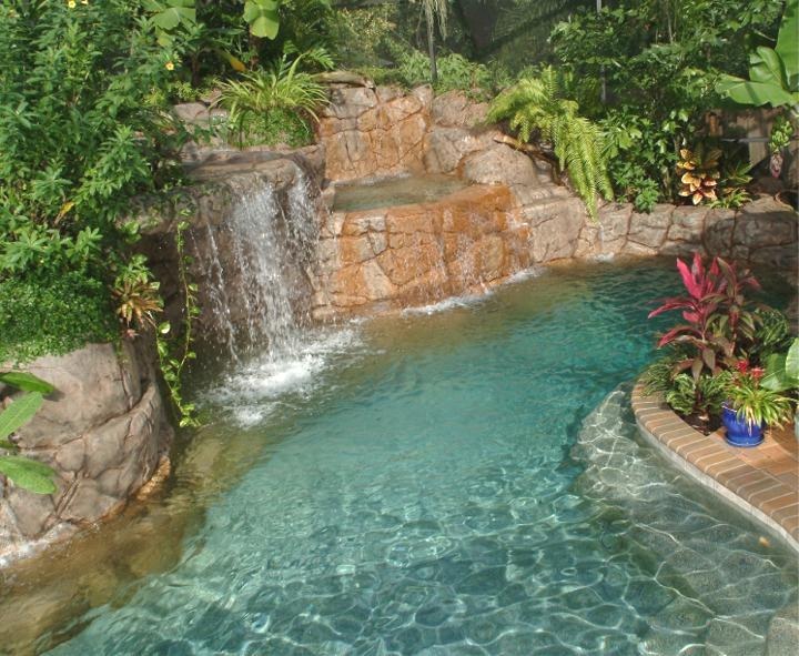 Home And Garden : Artificial Rocks around swimming pool