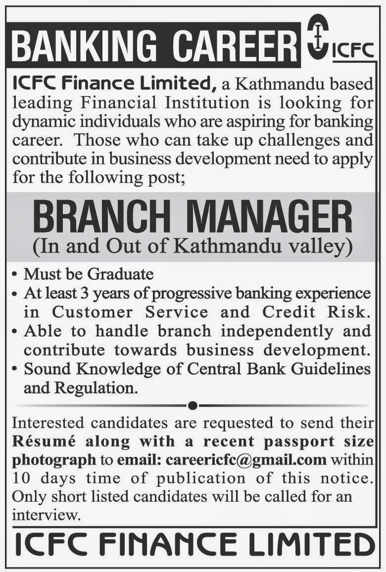 Banking Career at ICFC Finance Limited