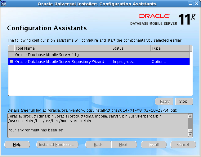 Oracle Database Mobile Server Installation