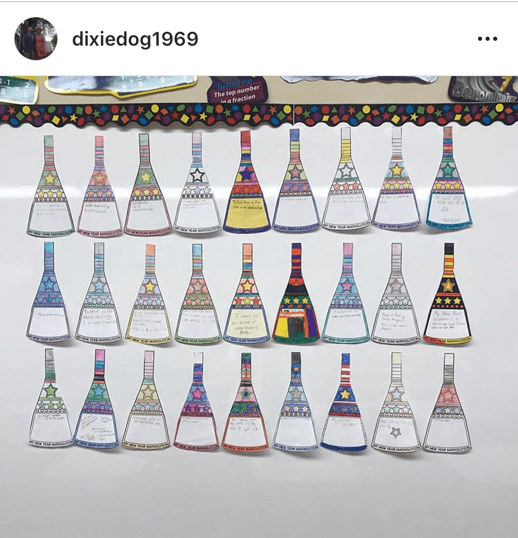 Scaffolded Math and Science: My New Year Matholution Pennant Photos ...