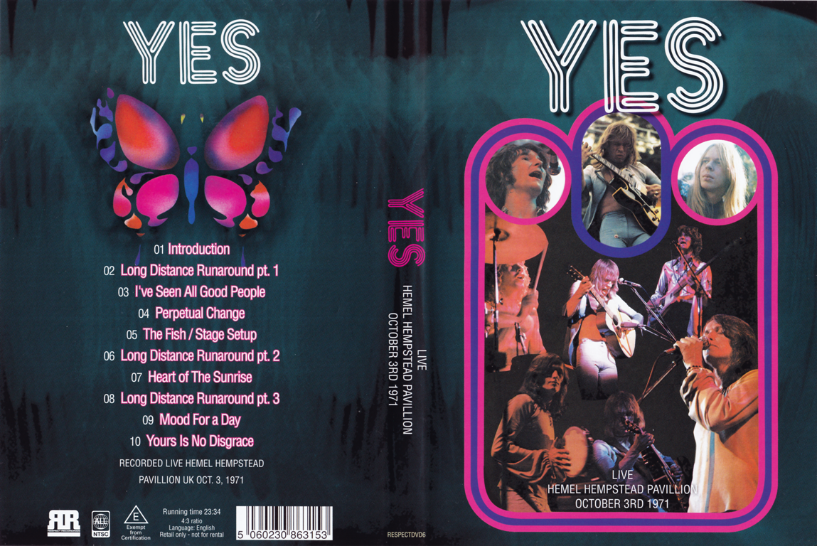 BANCA DO ROCK Rock Concert DVD: 3072 - DVD - YES 1971 - BOOTLEG